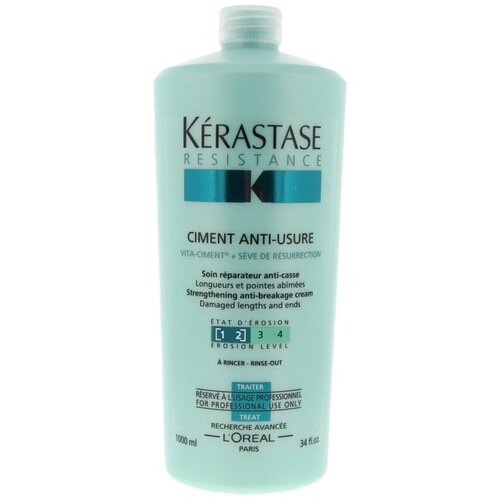 Kerastase Resistance Ciment Anti-Usure Молочко для поврежденных волос Уход-Цемент, 1000 г, 1000 мл, туба