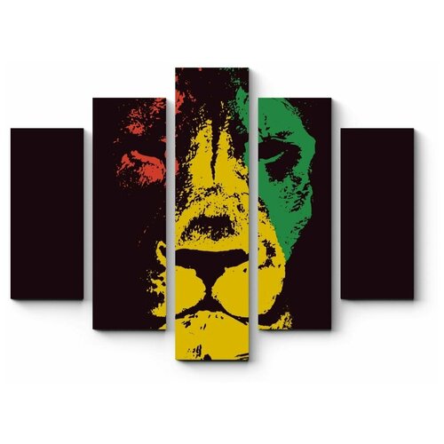Модульная картина Африканский лев 115x92