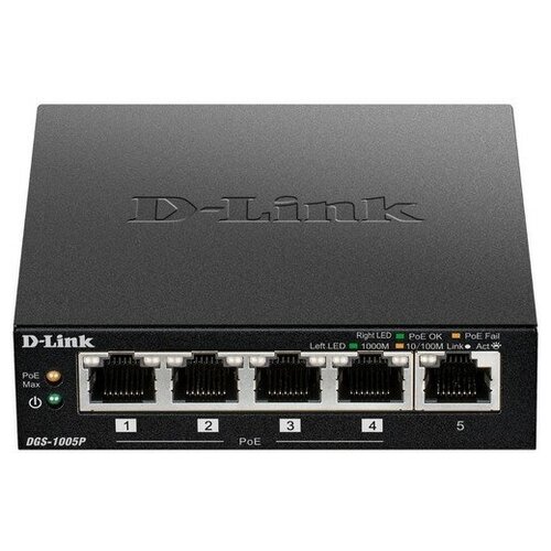 Коммутатор D-LINK DGS-1008P/E1A 8PORT 10/100/1000