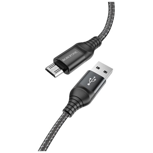 Кабель USB BOROFONE BX56 Delightful, USB - MicroUSB, 2.4А, 1 м, черный