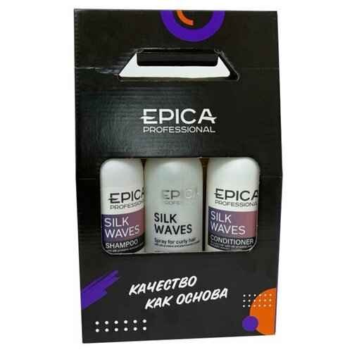 EPICA PROFESSIONAL Silk Waves Набор для волос: Шампунь 300 мл + Кондиционер 300 мл + Спрей 300 мл