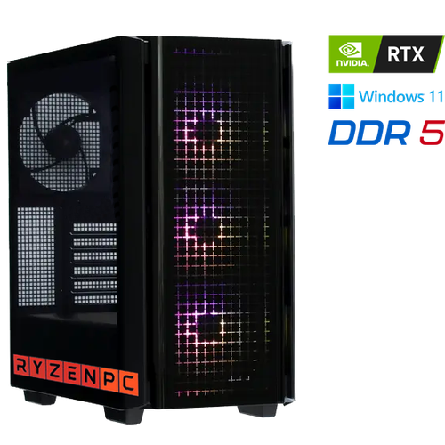 Настольный компьютер RyzenPC GAME 83509337 (AMD Ryzen 5 7600 3.8 ГГц, AMD B650, 32 DDR5, SSD: 500 Гб, HDD: 2000 Гб, NVIDIA GeForce RTX 3060 12 Гб, WI-FI, Без привода, 750 Вт, Deepcool CG540, Windows 11 Home)