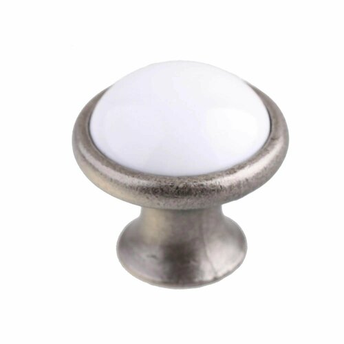 Ручка-кнопка мебельная цвет серебро