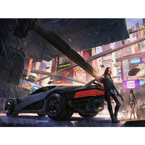Плакат, постер на бумаге Cyberpunk 2077/Киберпанк 2077/игровые/игра/компьютерные герои персонажи. Размер 42 х 60 см