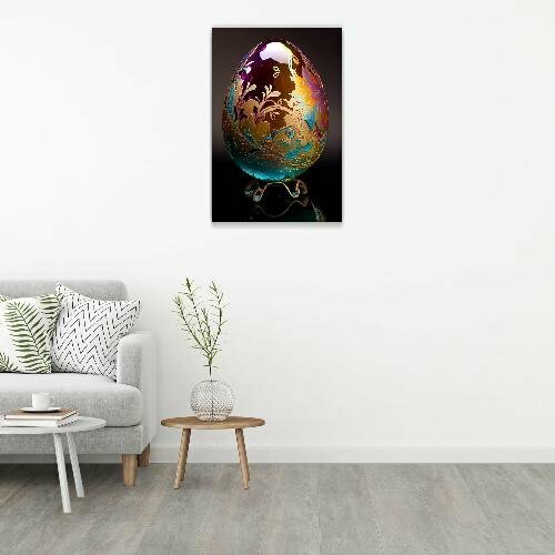 Картина на холсте 40x60 Альянс Лес "Прозрачное яйцо, искусство 6" на подрамнике / интерьер/ декор