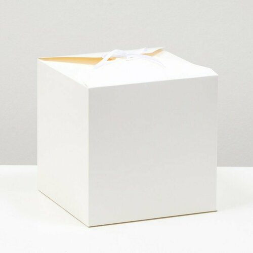 Коробка складная белая, 21 х 21 х 21 см (комплект из 20 шт)