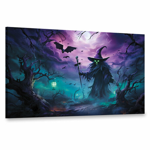 Интерьерная картина 100х60 "Хэллоуинский волшебник"