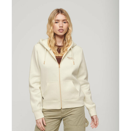 Толстовка Superdry, размер 10, экрю, белый