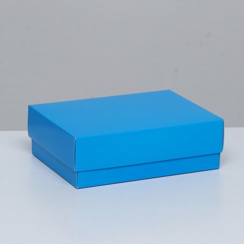 Коробка складная, голубая, 16 х 12 х 5,2 см