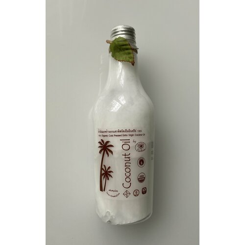 Кокосовое масло для тела и лица холодного отжима нерафинированное, натуральное тайское Extra Virgin, Таиланд, 500 мл Saibua