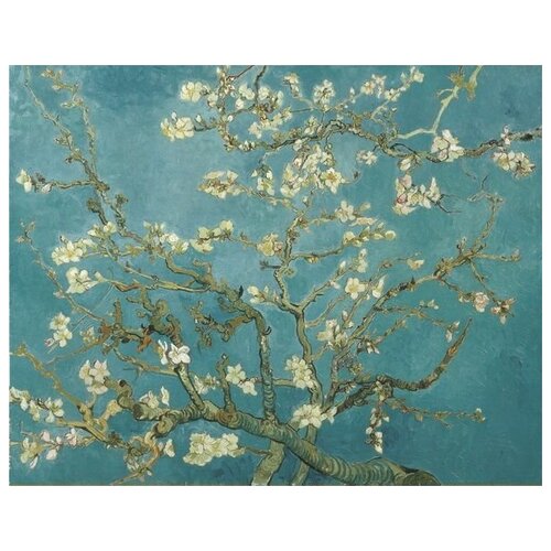 Репродукция на холсте Цветущие ветки миндаля (Almond Blossom) Ван Гог Винсент 51см. x 40см.
