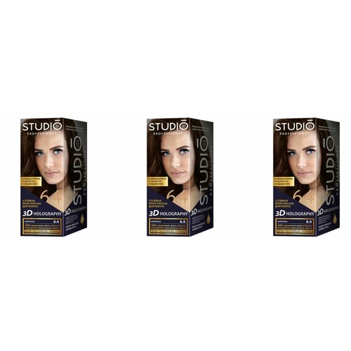 Studio Professional Essem Hair Краска для волос 3D Holography тон 6.4 Шоколад, 115 мл, 3 штуки