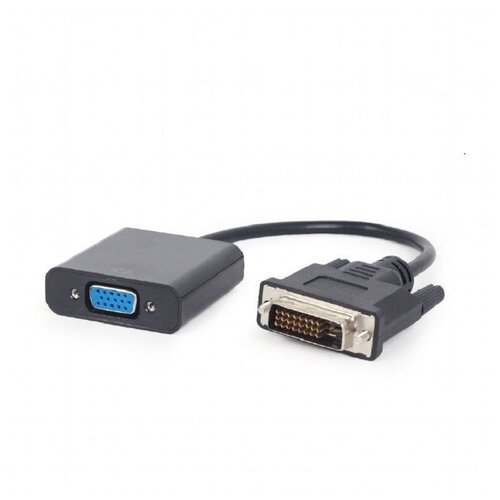 Адаптер Cablexpert A-DVID-VGAF-01, DVI 25(m)-VGA(f), кабель 0.2 м, черный