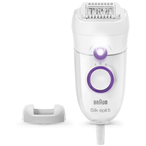 Эпилятор Braun 5-505 Silk-epil 5 Power, белый/фиолетовый