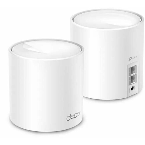 Бесшовный Mesh роутер TP-LINK Deco X10, AX1500, белый, 2 шт. в комплекте [deco x10(2-pack)]