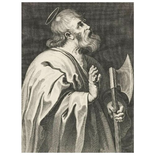 Репродукция на холсте Апостол Маттиас (1616-1636) Рубенс Питер Пауль 30см. x 40см.