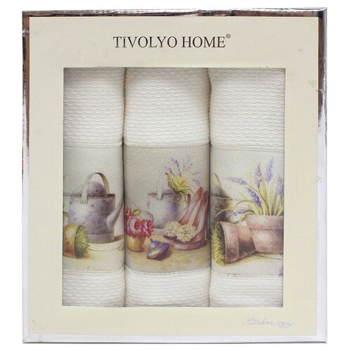 Набор полотенец  TIVOLYO HOME Garland кухонное, 40x60см, белый