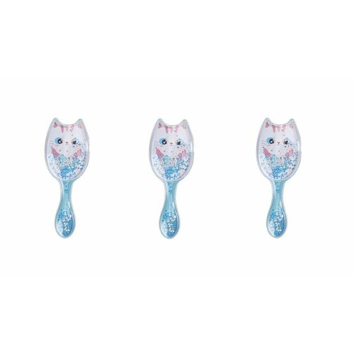 Farres cosmetics Расческа MC217 "Кошечка", 16 х 6 см, 4 цвета, 3 шт