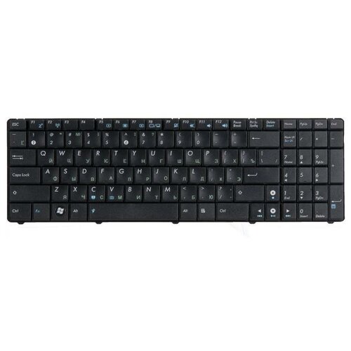 Клавиатура (keyboard) для ноутбука Asus, черная, горизонтальный Enter, ZeepDeep, 04GNV91KRU00-2