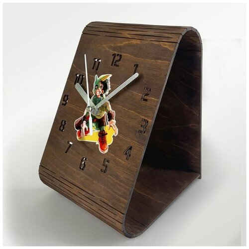Настольные часы из дерева, цвет венге, яркий рисунок Аниме Моя геройская академия - 214
