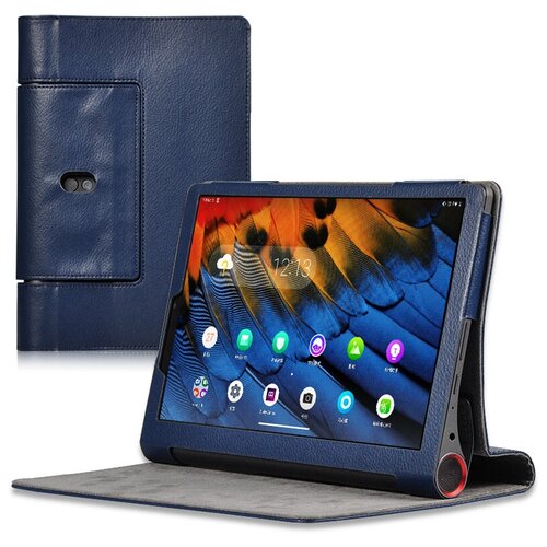 Чехол-обложка MyPads для Lenovo Yoga Smart Tab YT-X705F 64Gb с подставкой синий
