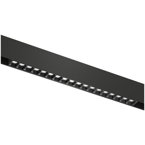 Трековый светодиодный светильник магнитный LINER BLACK MASK MAGNETIC S20 48V 18W 36° 3000K CRI90 OSRAM | Черный корпус L328mm