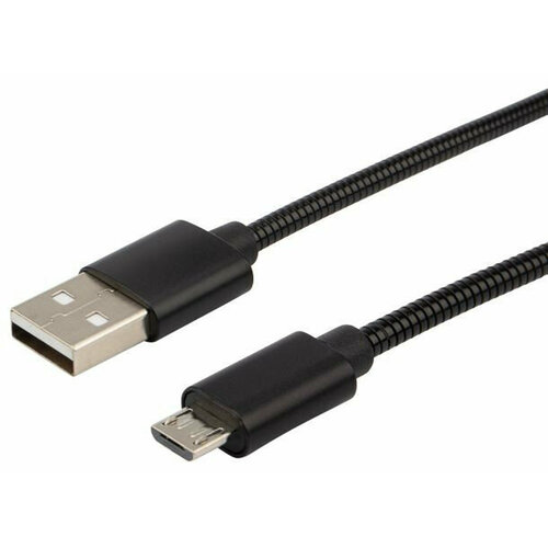 Дата-кабель (REXANT (18-4241) Кабель USB-micro USB/metall/black/1m/REXANT)