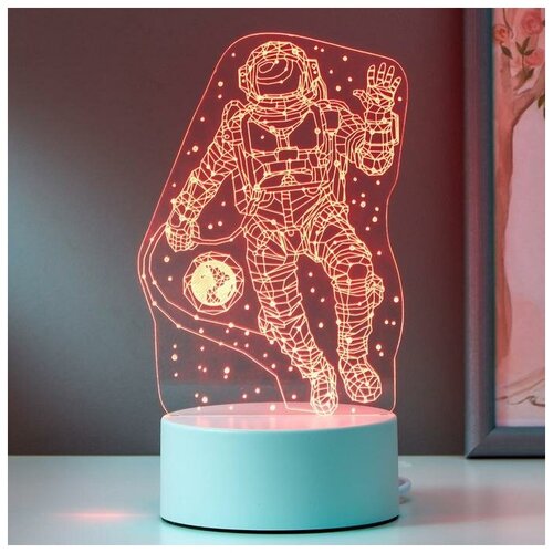 RISALUX Светильник "Космонавт" LED RGB от сети 9,5х10х21 см