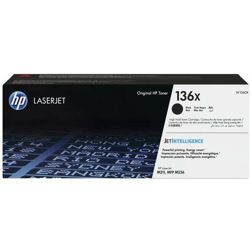 Картридж лазерный HP 136X W1360X черный (2600стр.) для HP LJ M211d/MFP M236