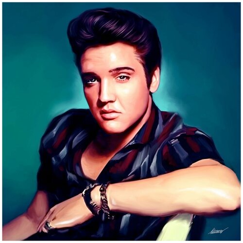 Плакат, постер на холсте Elvis Presley-Картина/Элвис Пресли-Картина. Размер 21 х 30 см