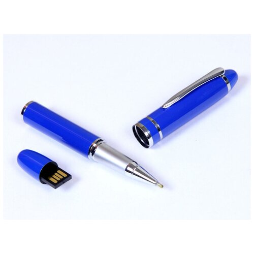 Флешка в виде ручки с мини чипом (8 Гб / GB USB 2.0 Синий/Blue 370 Flash drive ручка VF-377)
