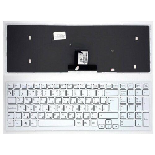 Клавиатура для ноутбука Sony Vaio VPC-EB3E1E/WI белая с рамкой