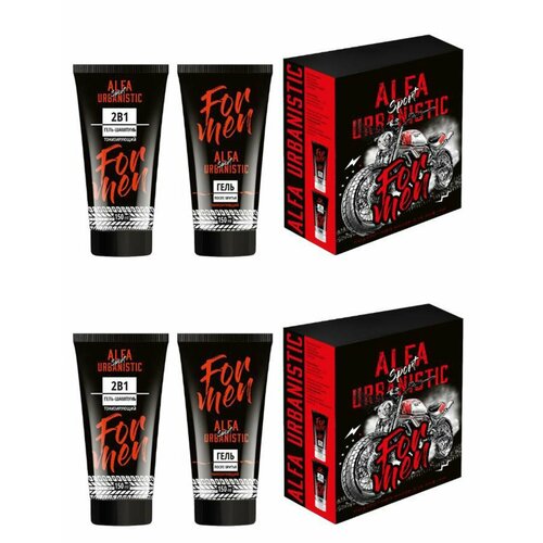 Family Cosmetics Подарочный набор Alfa Urbanistic Sport, Гель-шампунь, 150 мл + Гель после бритья, 150 мл, 2 уп.