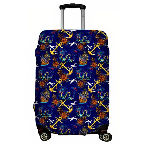 Чехол для чемодана LeJoy, размер M, желтый, синий