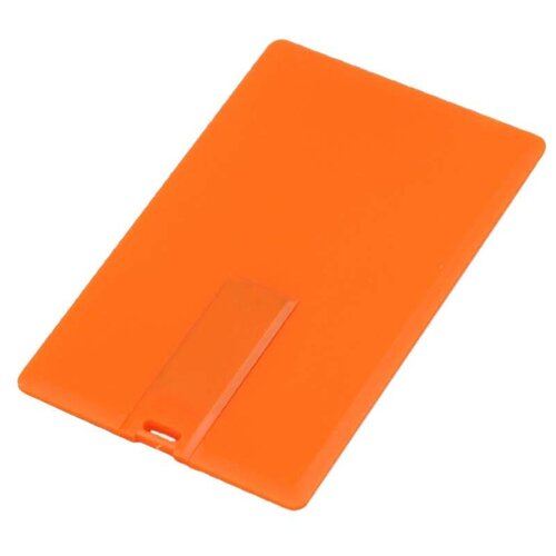 Флешка для нанесения логотипа в виде пластиковой карты (32 Гб / GB USB 2.0 Оранжевый/Orange card1 Flash drive модель 629 W)
