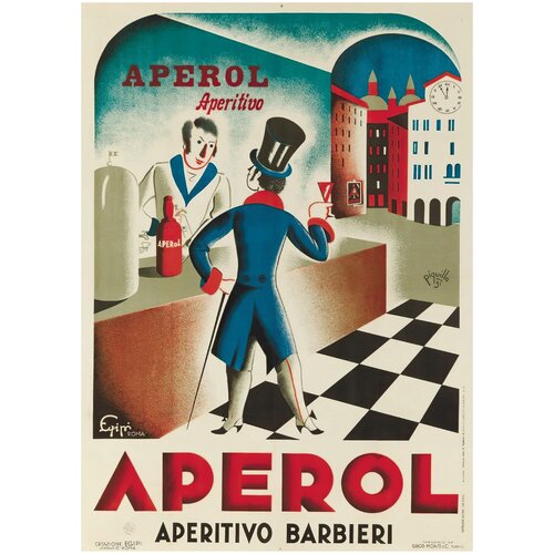 Плакат, постер на холсте Апероль в Италии. Размер 42 на 60 см