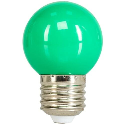Лампа светодиодная Volpe E27 220 В 1 Вт шар белый 80 лм зелёный свет