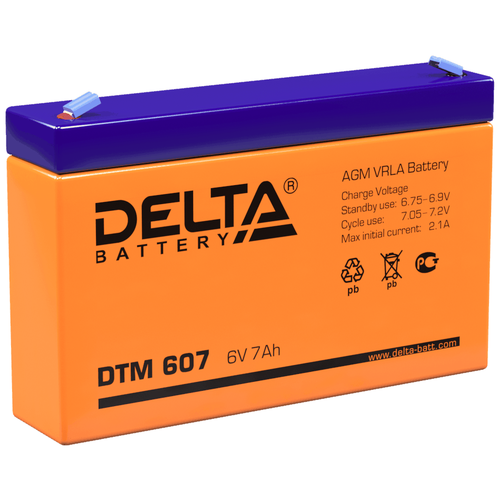 Аккумуляторная батарея DELTA Battery DTM 607 6В 7 А·ч