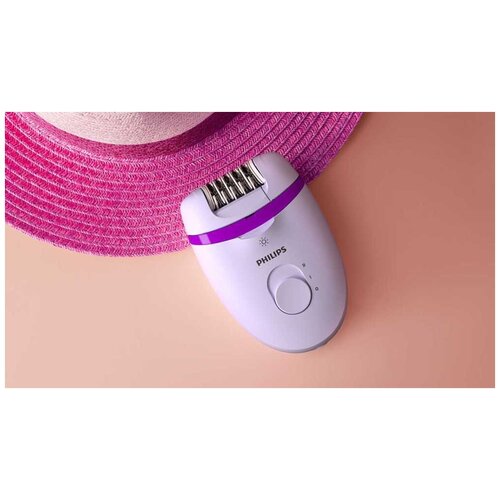 Эпилятор женский с 3 насадками, фиолетового цвета, Philips