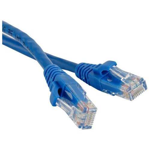 TWT Патч-корд RJ45 - RJ45, 4 пары, UTP, категория 5е, 1 м, синий, TWT TWT-45-45-1.0-BL