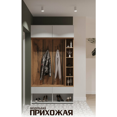 Комплект прихожей "BOSA" K8 (1200*2184*448) Белый