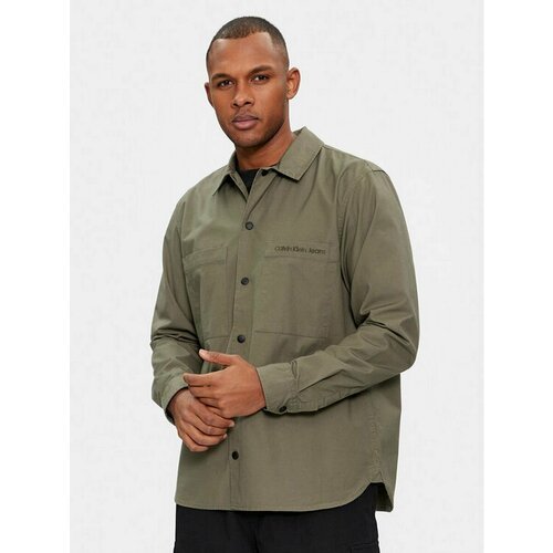Рубашка Calvin Klein Jeans, размер L [INT], зеленый