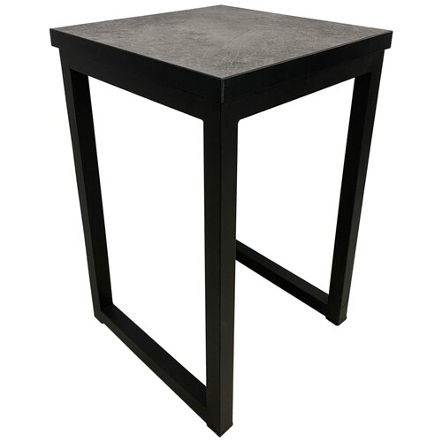 Табурет Мир стульев Saen 5 ЛДСП/HPL пластик, металл, цвет: черный/бетон 809