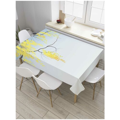 Скатерть прямоугольная JoyArty на кухонный стол "Красота осени" из оксфорда, 180x145 см
