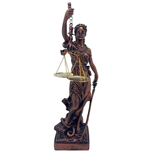 Статуэтка BLT , фигурка Фемида Богиня правосудия бронзовая, 27,5 см