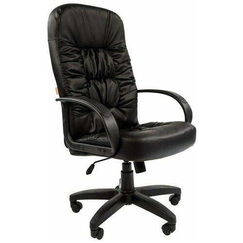 Компьютерное кресло Chairman 416 для руководителя, обивка: искусственная кожа, цвет: черный матовый