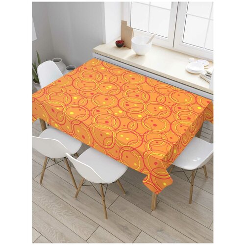Скатерть прямоугольная JoyArty на кухонный стол "Пузырчатый слой" из оксфорда, 120x145 см