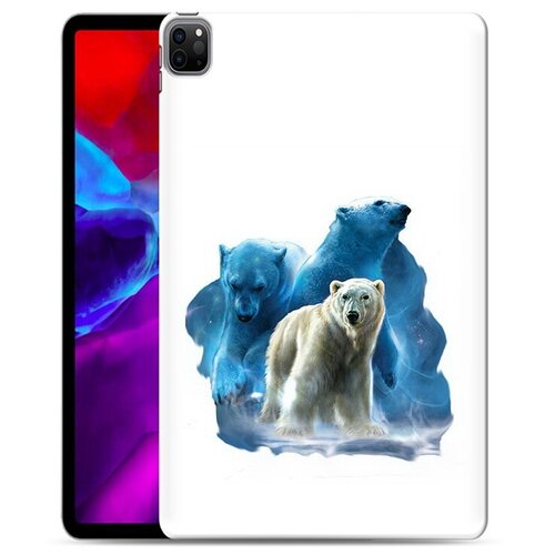 Чехол задняя-панель-накладка-бампер MyPads полярный медведь для Apple iPad Pro 12.9 2020/2021 (MHNF3/K3/Q3) (MHR83/43/E3) (MXFA2/MY2J2/MXAU2) противоударный