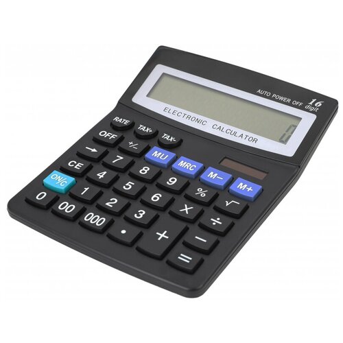 Калькулятор полноразмерный Attache ATC-222-16F 16-ти разрядный черный