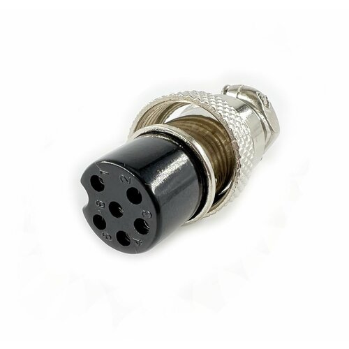 Разъем MIC 16 6 Pin гнездо металл на кабель( 1 штука)
